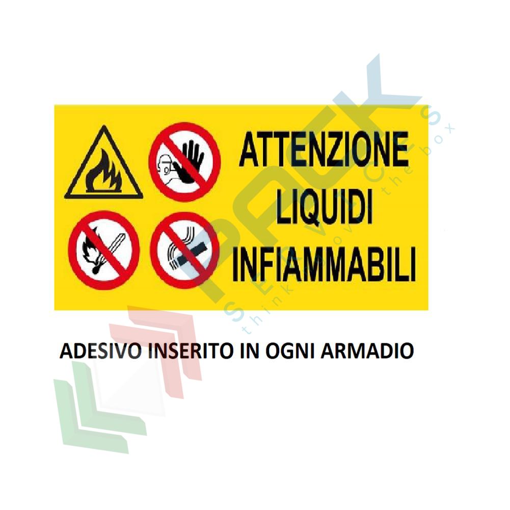 Armadio per infiammabili 1 anta, 100 H cm
