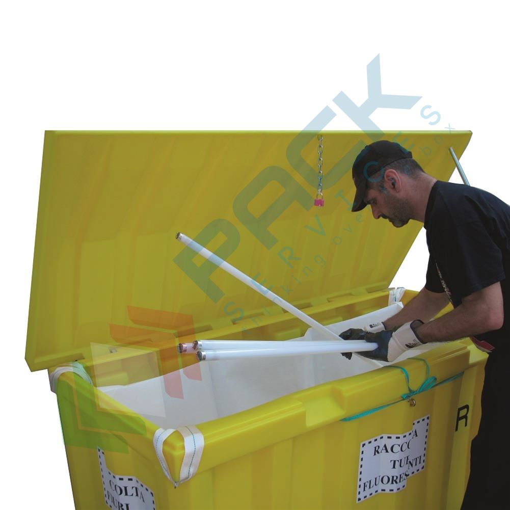 Contenitore in plastica per neon esausti, 900 Lt