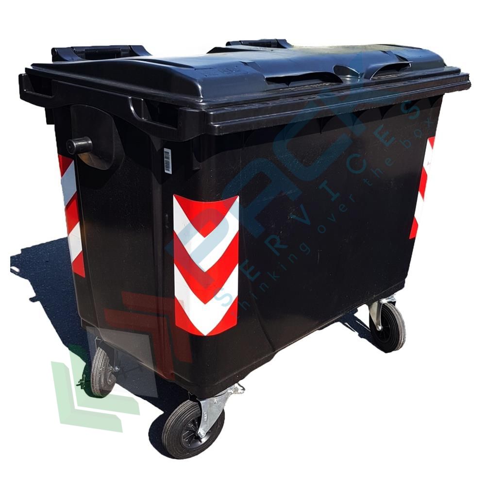 Cassonetto rifiuti 660 Lt, UNI EN 840, colore nero