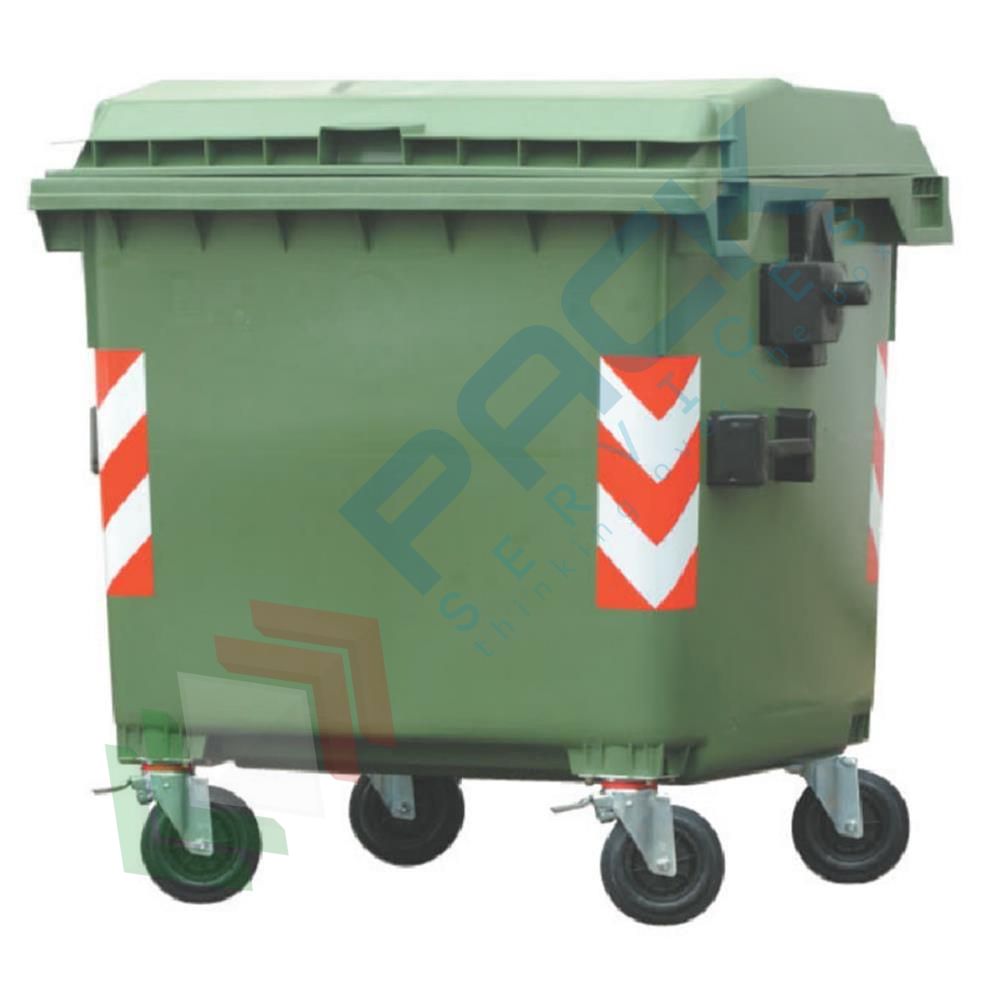 Cassonetto rifiuti 660 Lt, UNI EN 840, colore verde