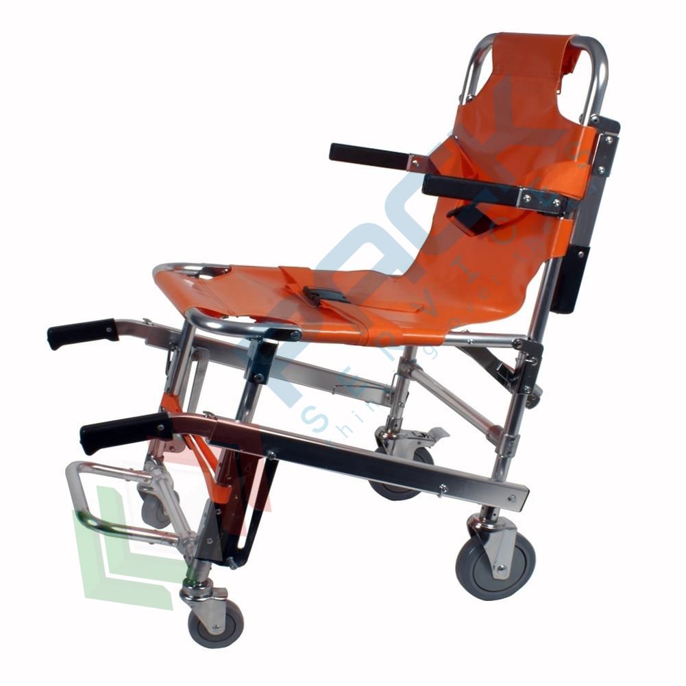 Sedia portantina in alluminio con telo in nylon e 4 ruote, portata 150 Kg