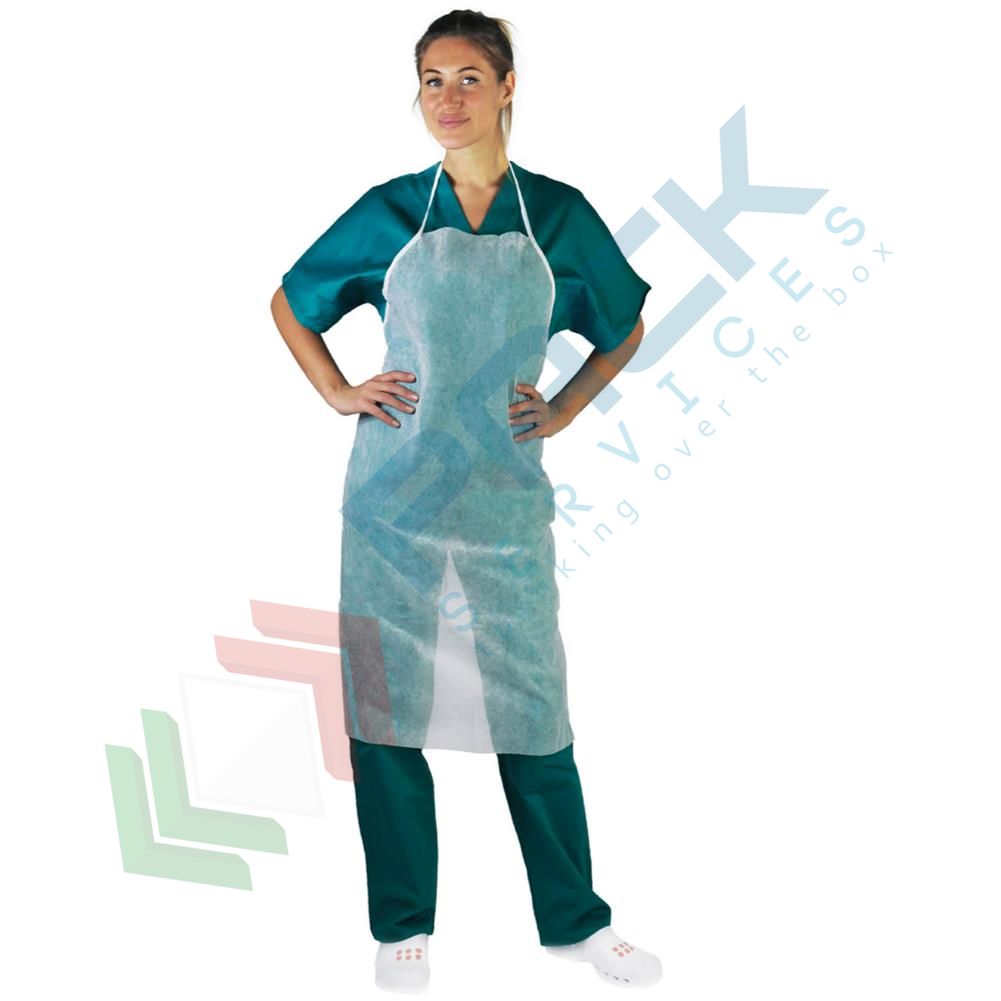 Grembiuli monouso in TNT di PP, 30 g/mq, 50 pz