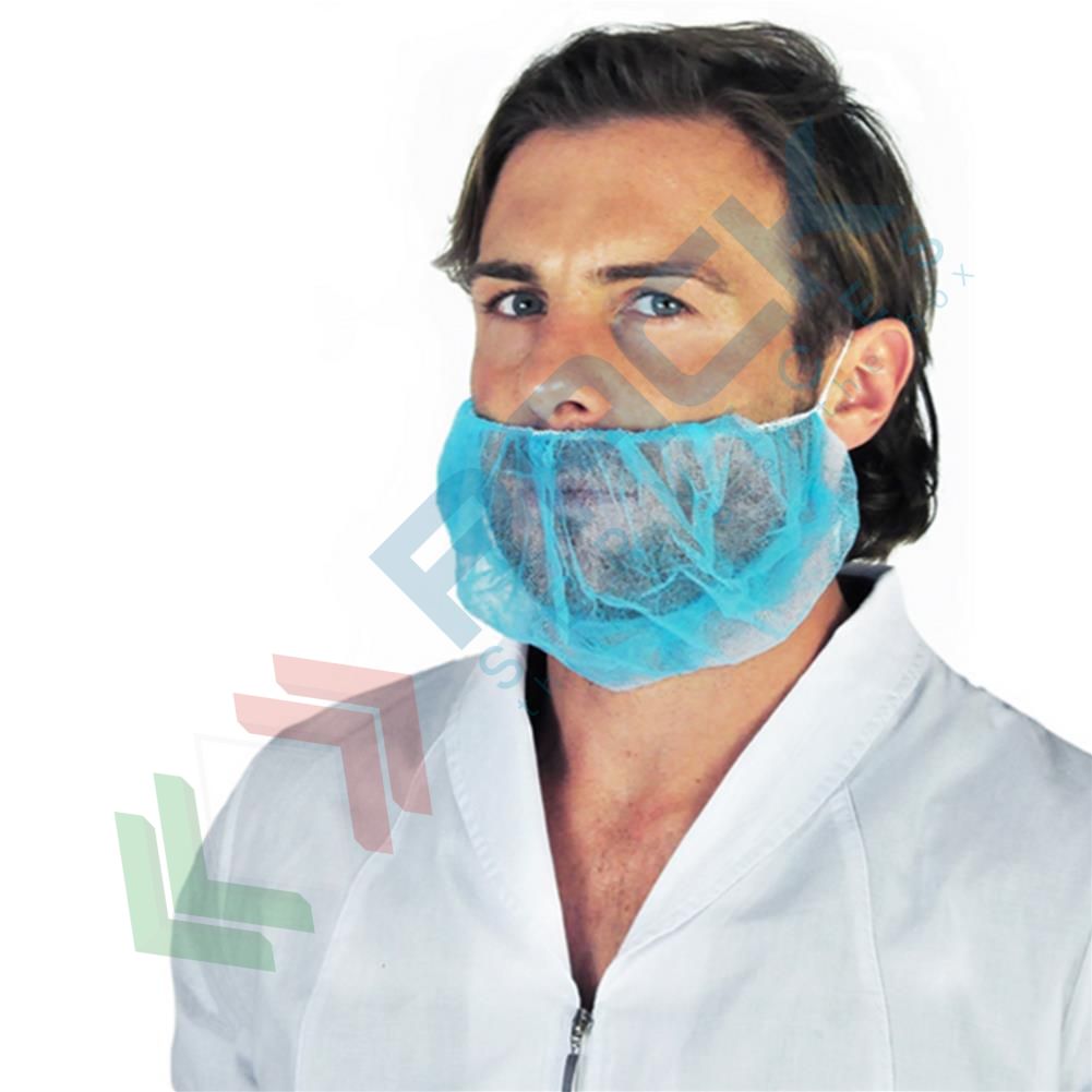 Copribarba monouso in TNT di polipropilene (PP), 14 gr/mq, colore ...