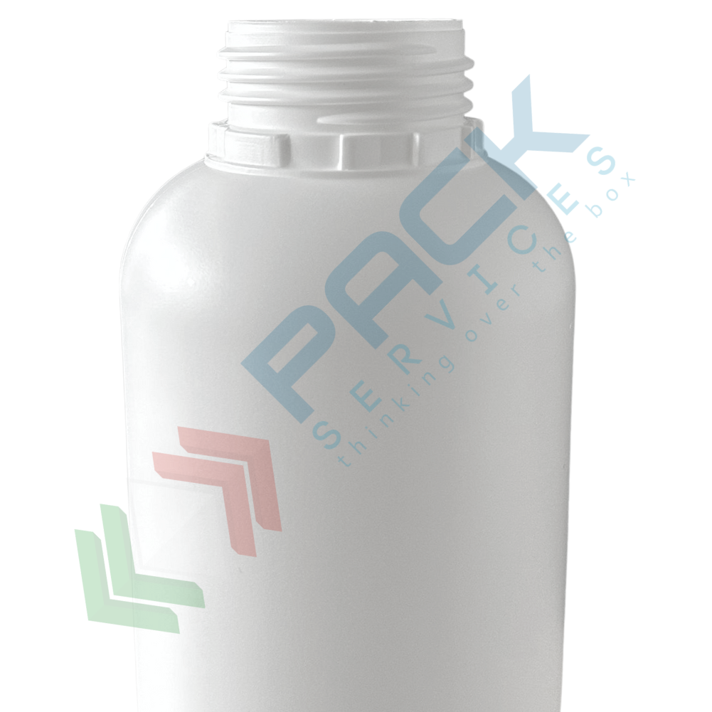 Bottiglia in HDPE cilindrica collo largo con sigillo, 500 ml