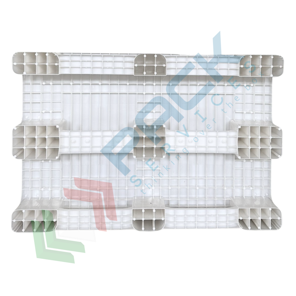 Pallet 100 x 120 in HDPE, piano chiuso, 3 traverse