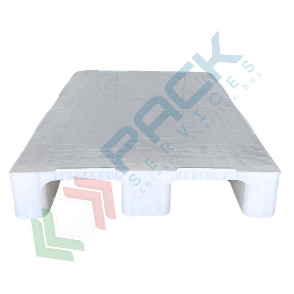 Pallet 100 x 120 in HDPE, piano chiuso, 3 traverse