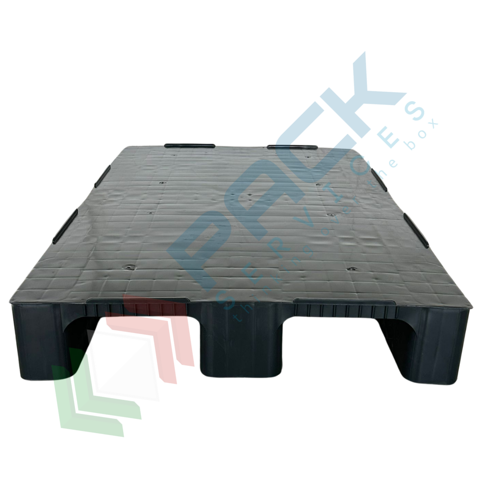 Pallet 100 x 120 in PP-PCR, piano chiuso, 3 traverse