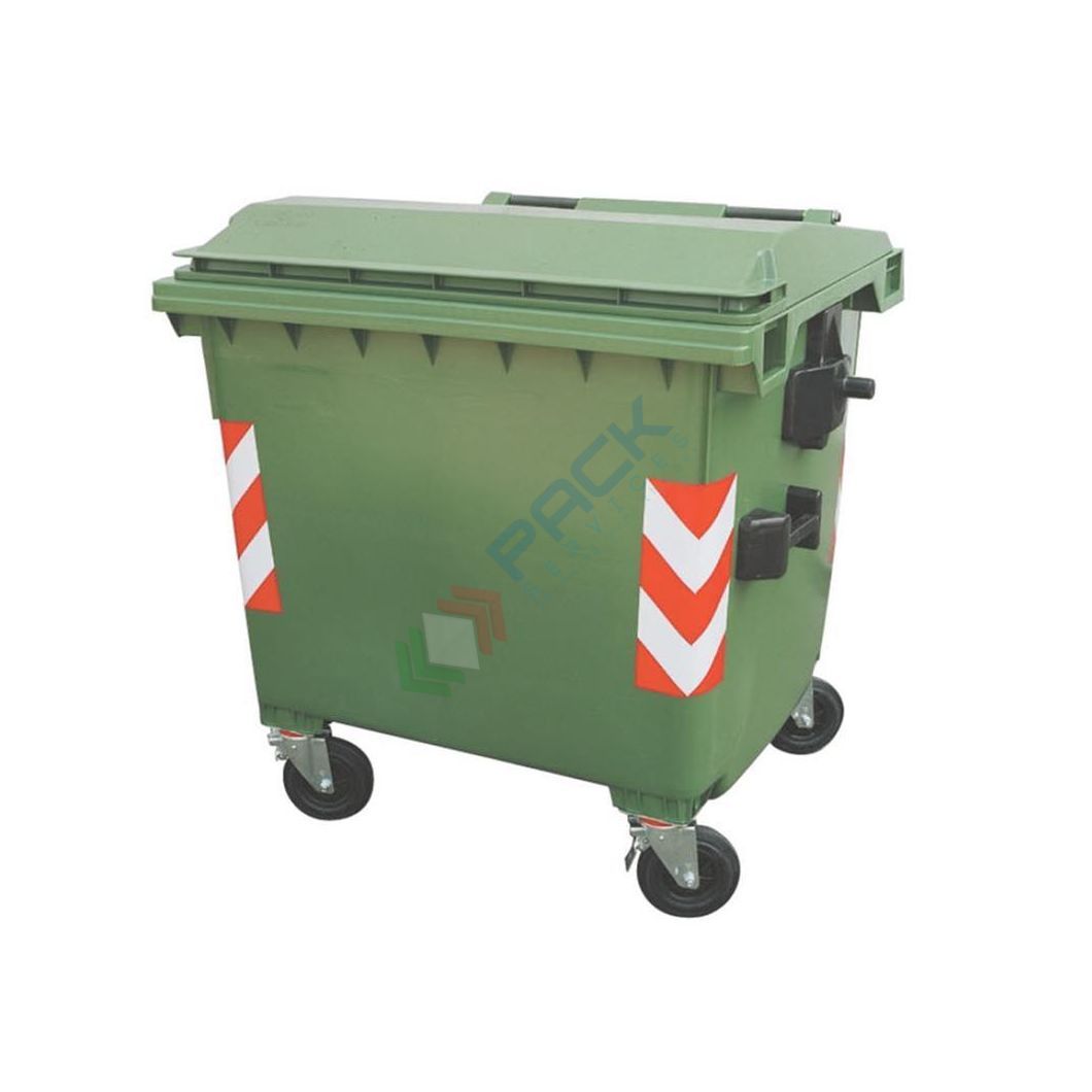 Cassonetto rifiuti 660 Lt, UNI EN 840, colore verde
