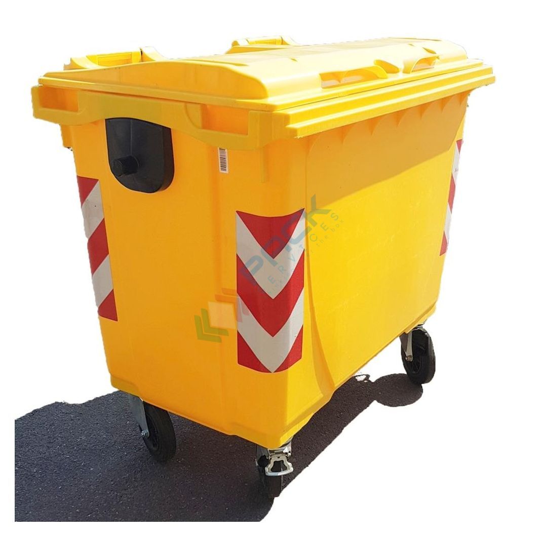 Cassonetto rifiuti 660 Lt, UNI EN 840, colore giallo