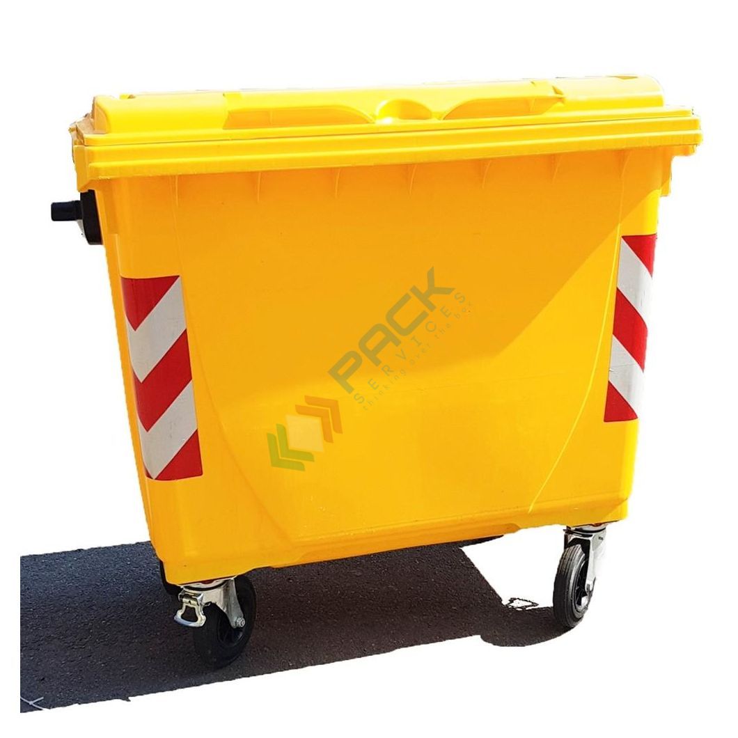 Cassonetto rifiuti 660 Lt, UNI EN 840, colore giallo