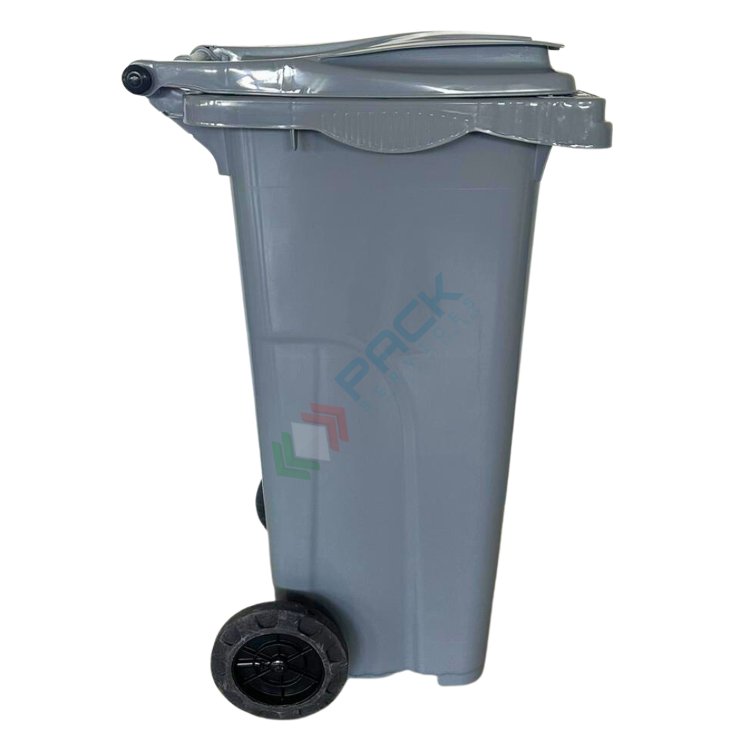 Bidone spazzatura 120 Lt, UNI EN 840, colore grigio