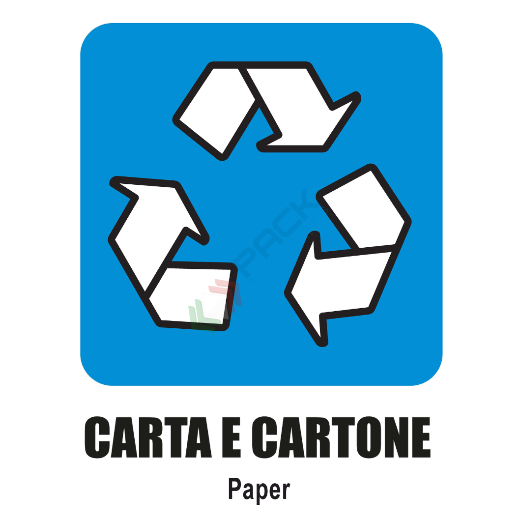 Adesivo per bidoni raccolta differenziata CARTA