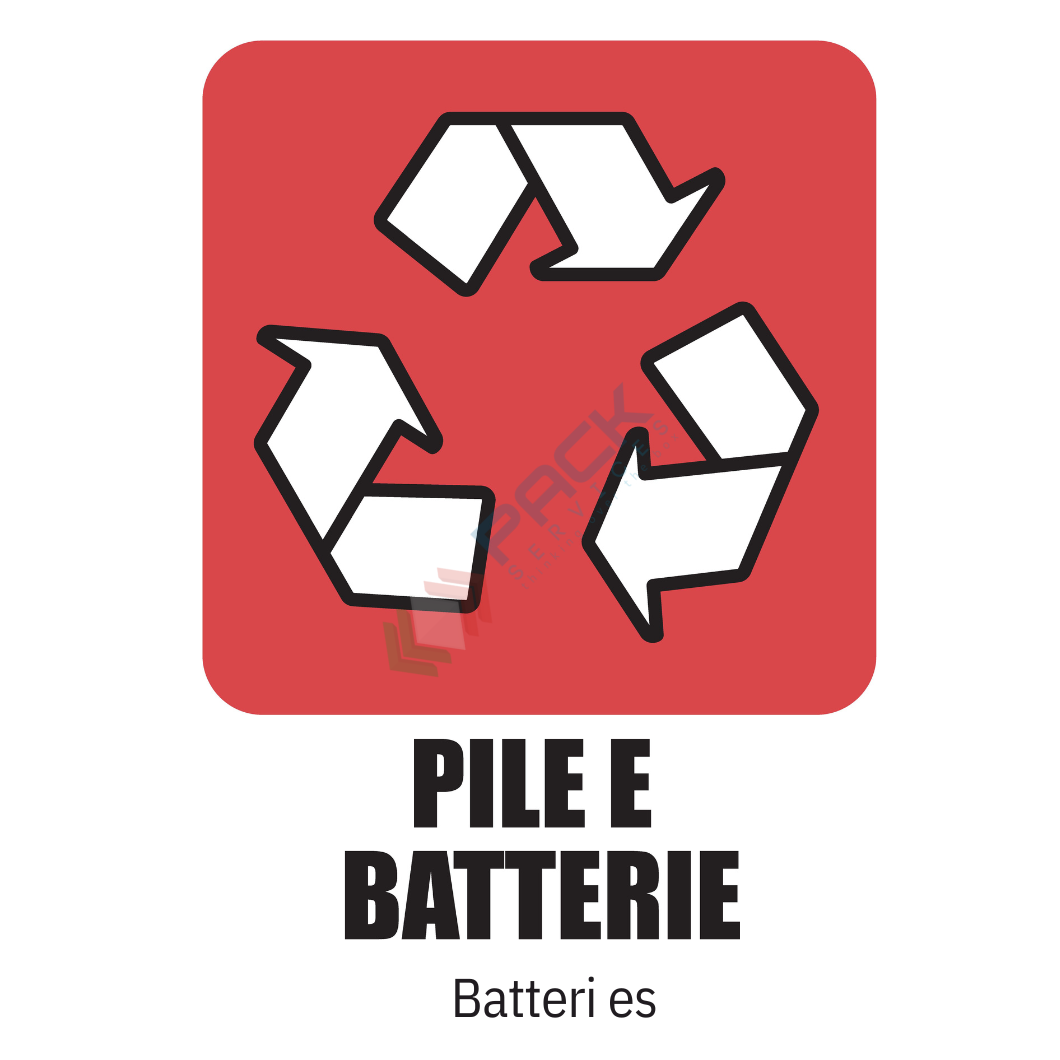 Adesivo per la raccolta di PILE E BATTERIE