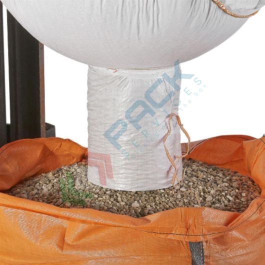 Big bag U-Panel alimenti, 90 x 90 x 140 cm, caramella/valvola