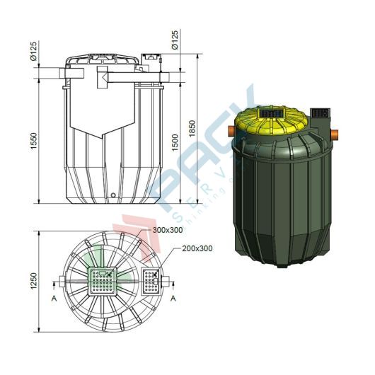 Fossa Imhoff corpo nervato, 12 A.E, 2000 Lt