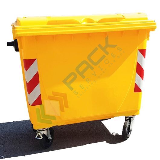 Cassonetto rifiuti 660 Lt, UNI EN 840, colore giallo