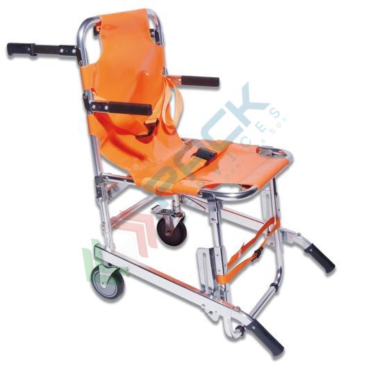 Sedia portantina in alluminio con telo in nylon e 2 ruote, portata 150 Kg