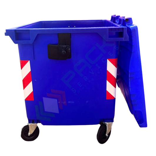 Cassonetto rifiuti 660 Lt, UNI EN 840, colore blu