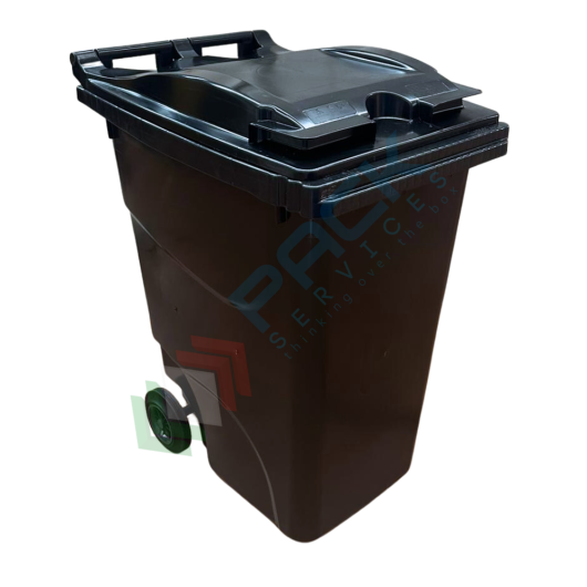 Bidone spazzatura 360 Lt, UNI EN 840, colore nero