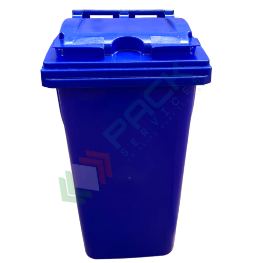 Bidone spazzatura 360 Lt, UNI EN 840, colore blu